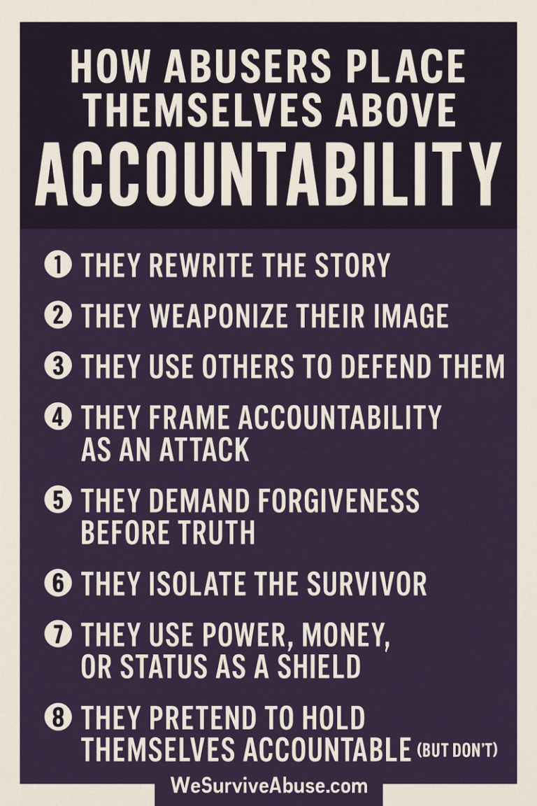 How Abusers Place Themselves Above Accountability - WESurviveAbuse