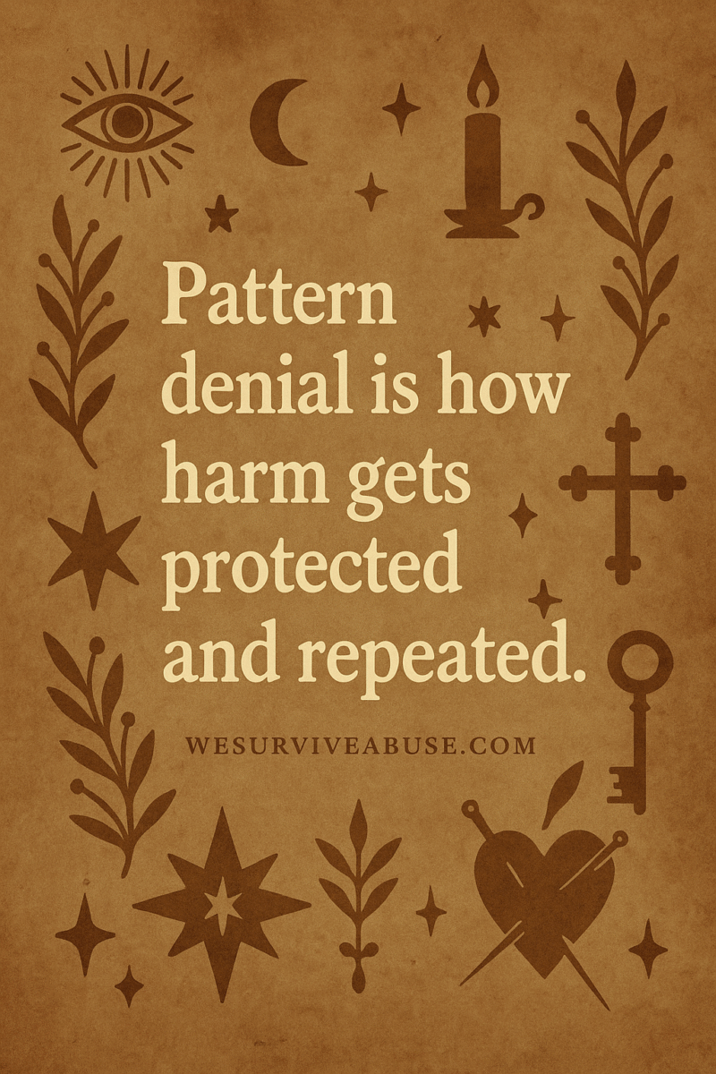 🎯 Pattern Denial: The Sinister Art of Pretending Not to Know | WE ...